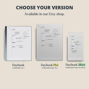 Remarkable 2 Templates - Daybook Planner. Daily Planner & Digital ...