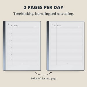 Remarkable 2 Templates - Daybook Planner. Minimalist Daily Planner ...