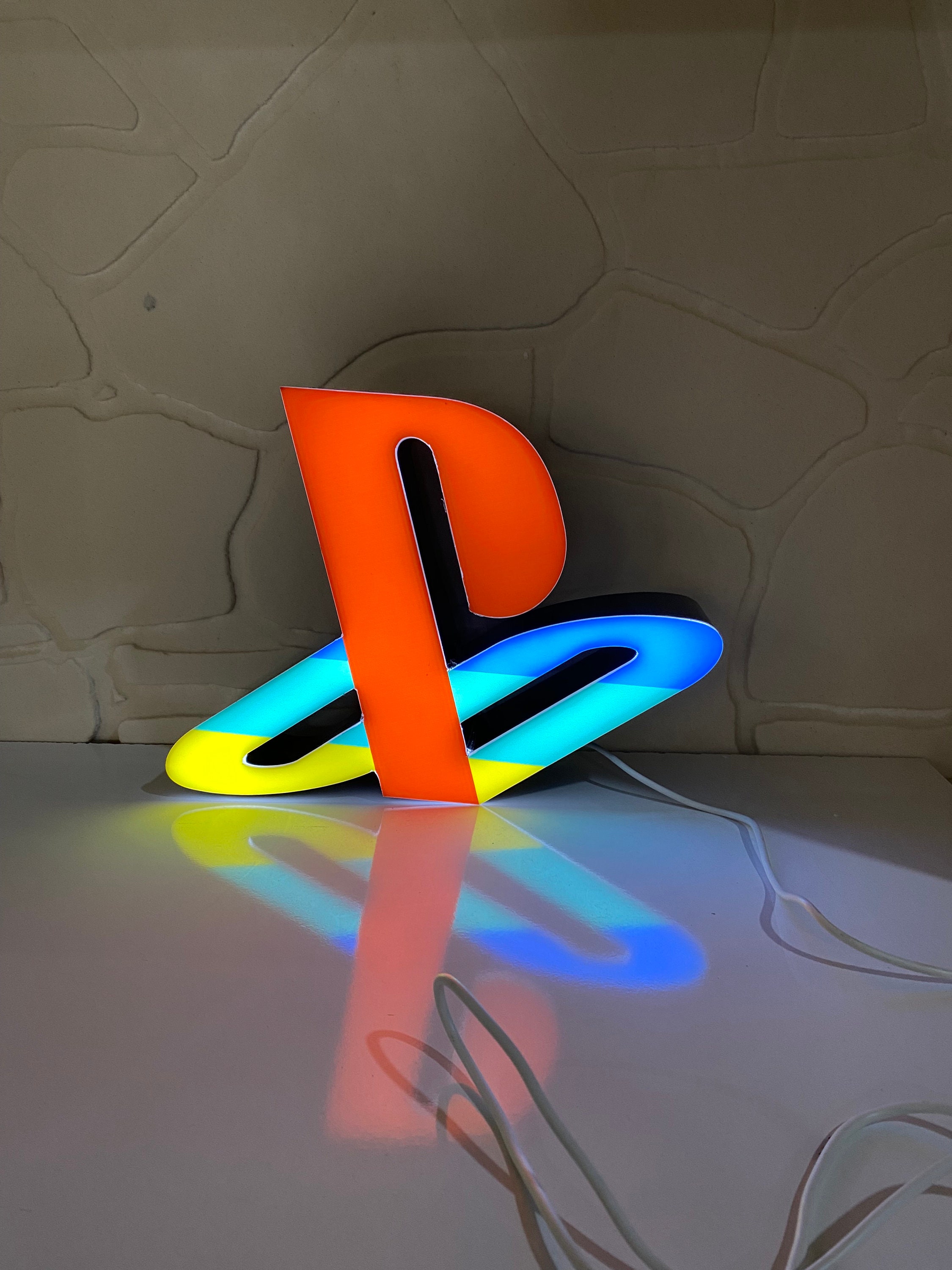 Playstation 3D Led Lightbox Sign : Retro Gaming Art for Games and ...