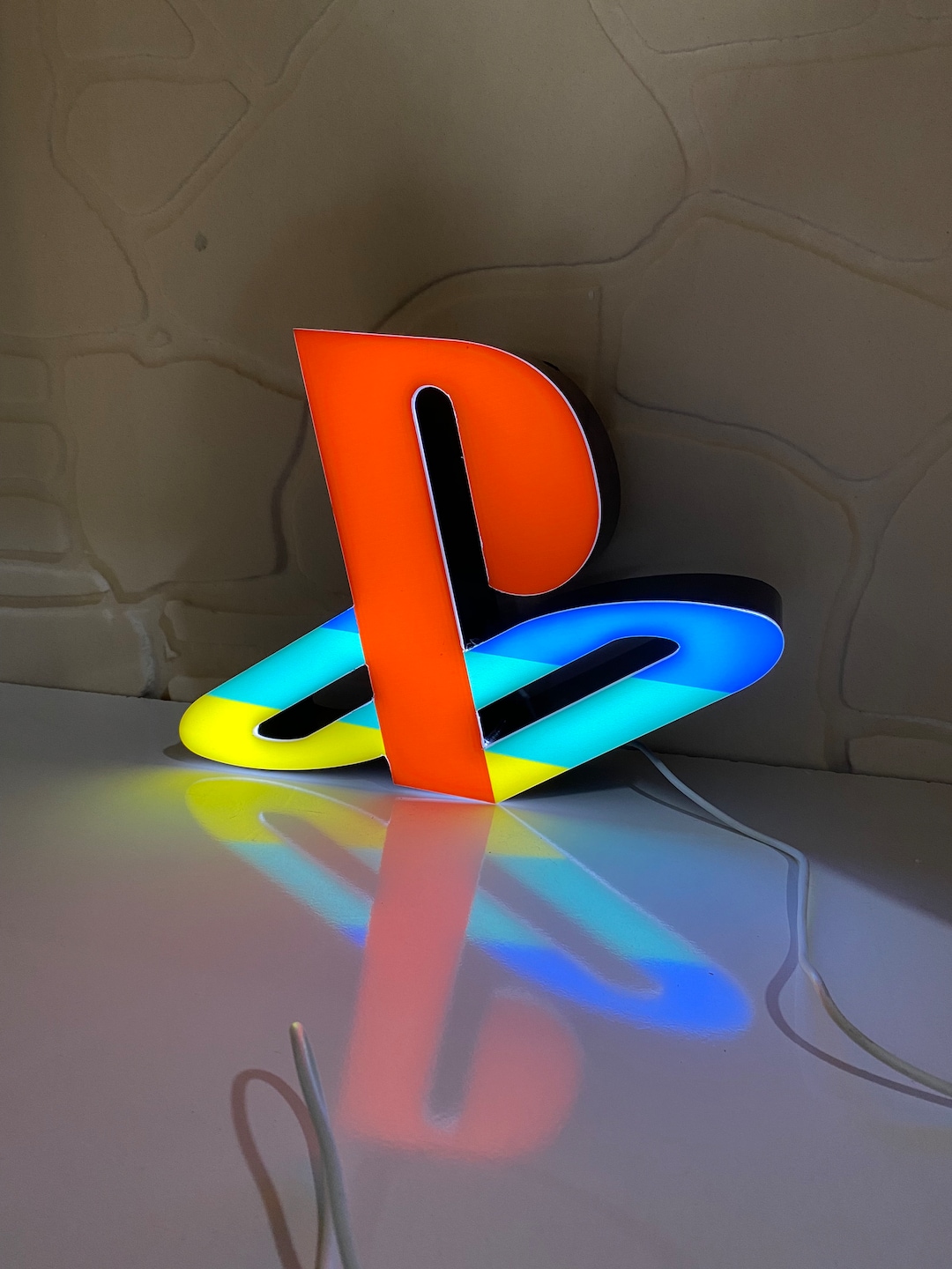 Playstation 3D Led Lightbox Sign : Retro Gaming Art for Games and ...