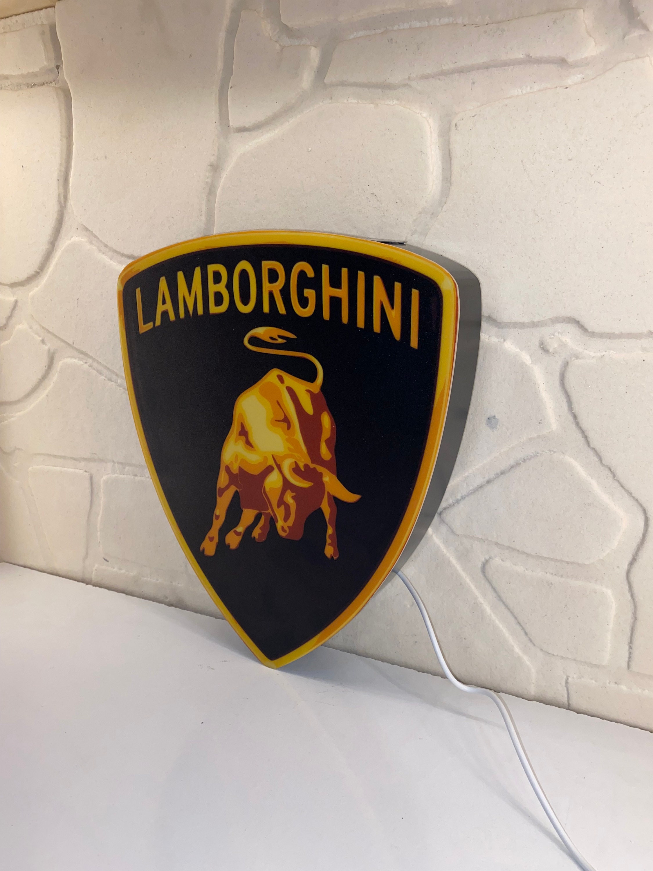 Lamborghini Car 3D LED Sign Garage Wall Decor Gift for Lamborghini ...