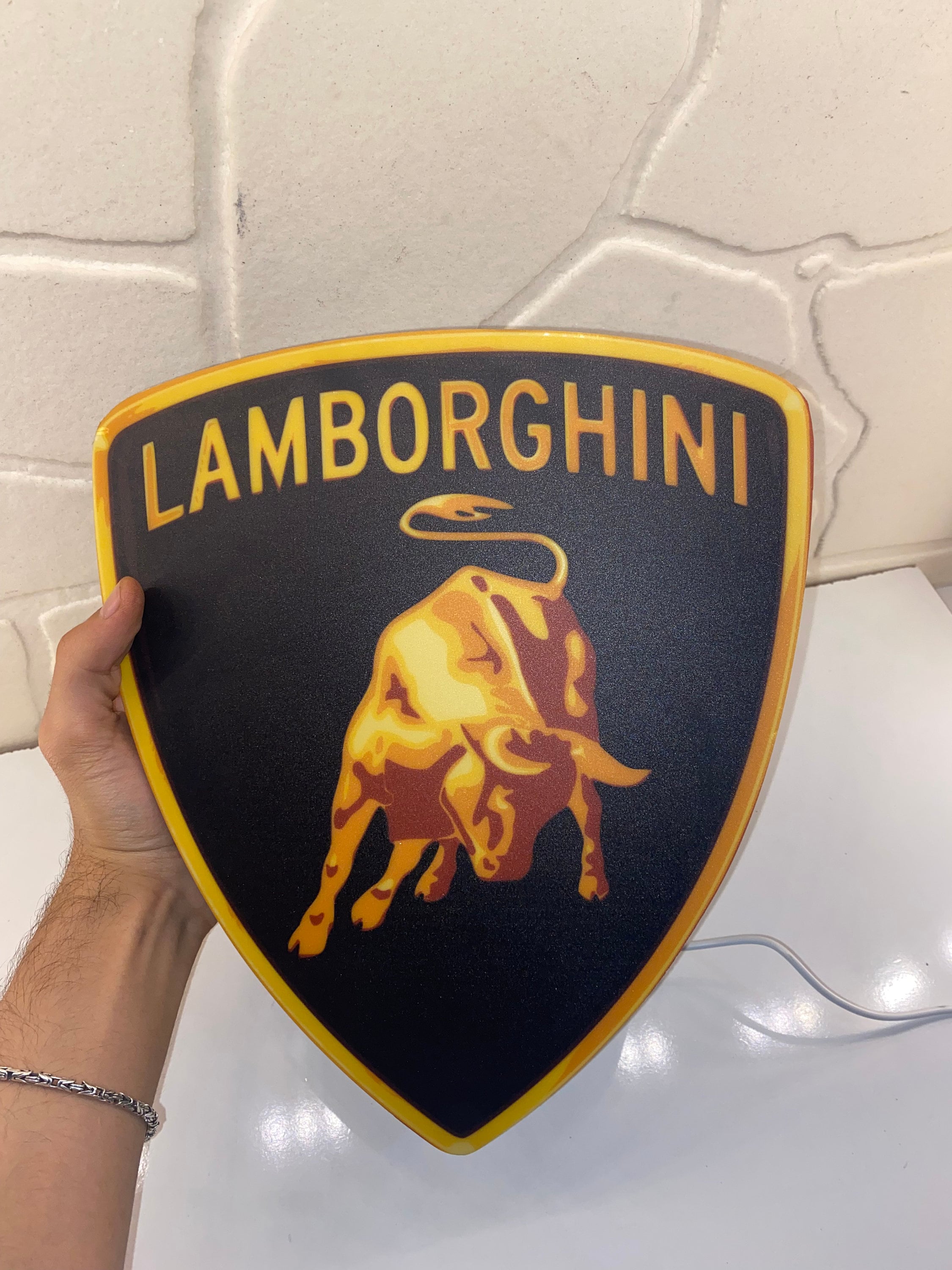 Lamborghini Car 3D LED Sign Garage Wall Decor Gift for Lamborghini ...
