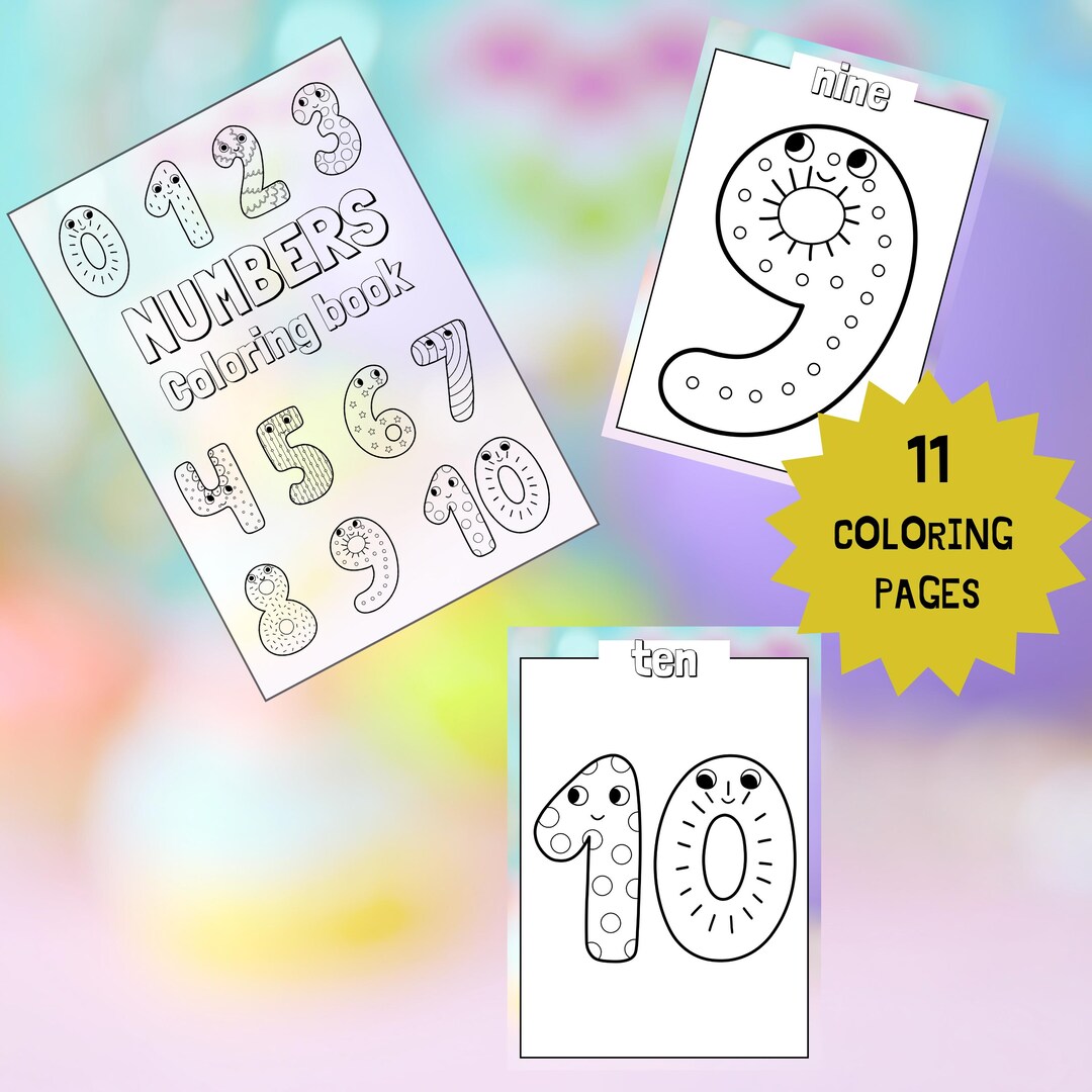 Numbers Coloring Book, Learn to Count Activity Book, Fun Coloring Book ...