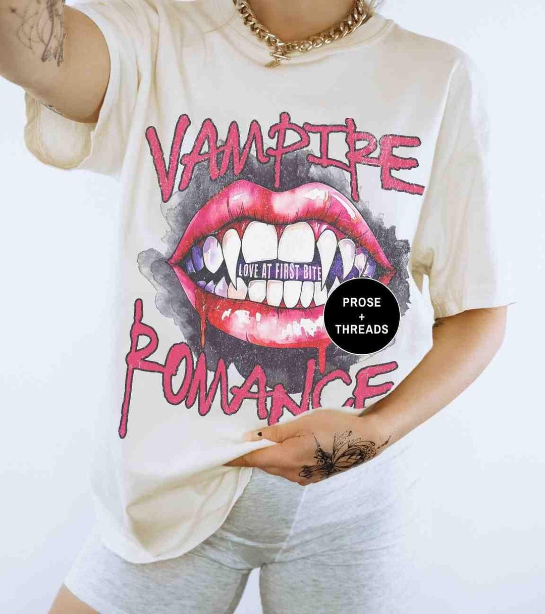 Vampire Romance Shirt for Book Lovers Dark Romance Romantasy FBAA ...