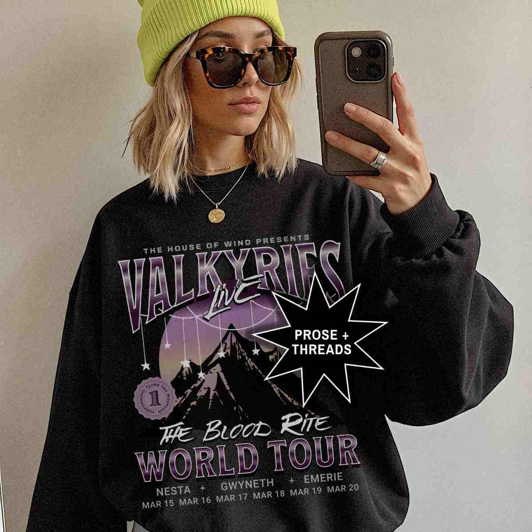 Valkyrie Nesta Archeron Sarah J Maas Bookstagram Acotar Sweatshirt ...
