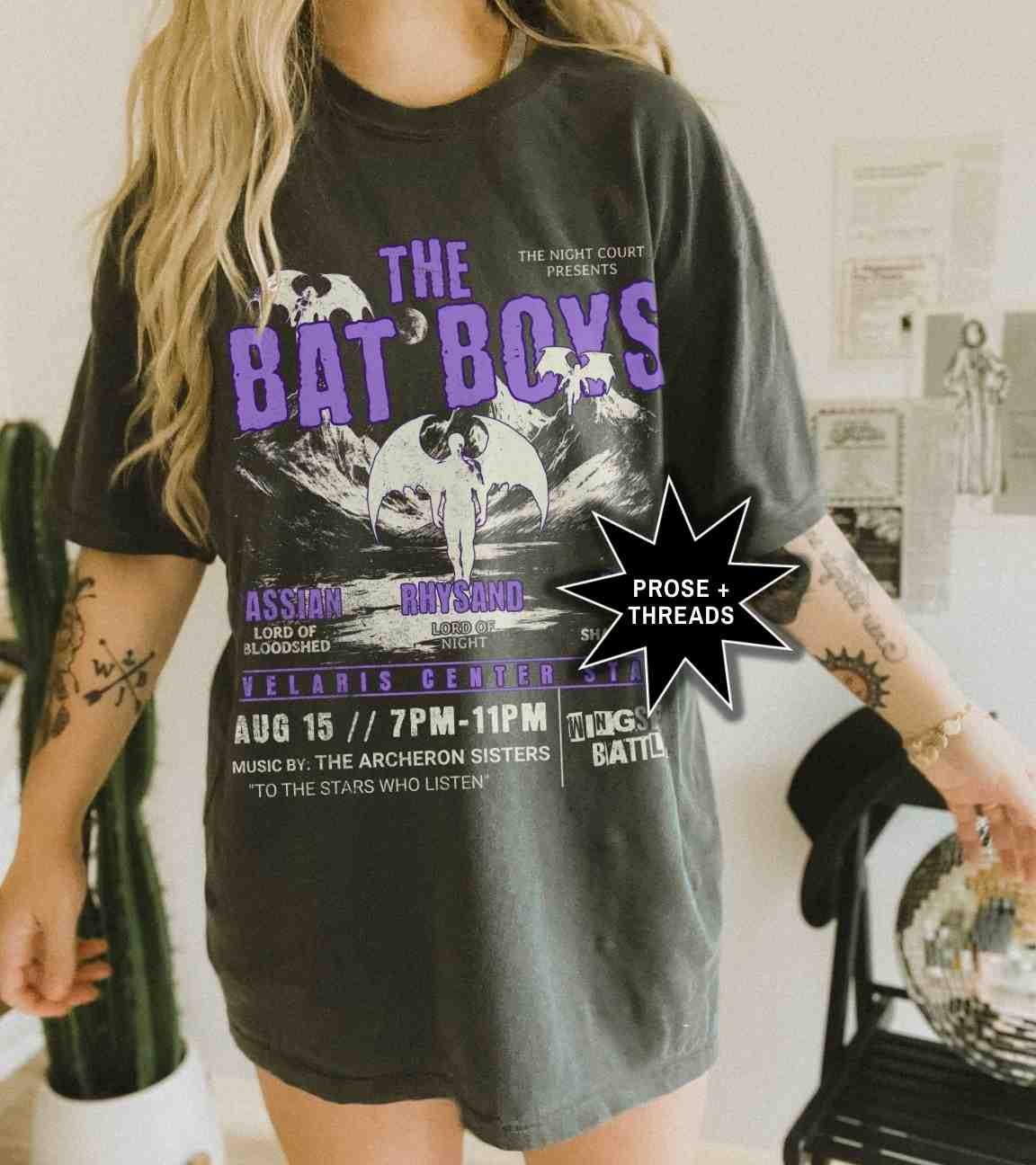 Licensed Bat Boys ACOTAR Shirt Rhysand Cassian Azriel ACOTAR Merch ...