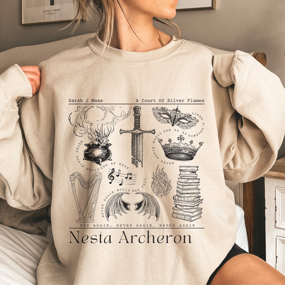 ACOTAR Sweatshirt Nesta Sarah J Maas Acotar Merch Rhysand Velaris Shirt ...