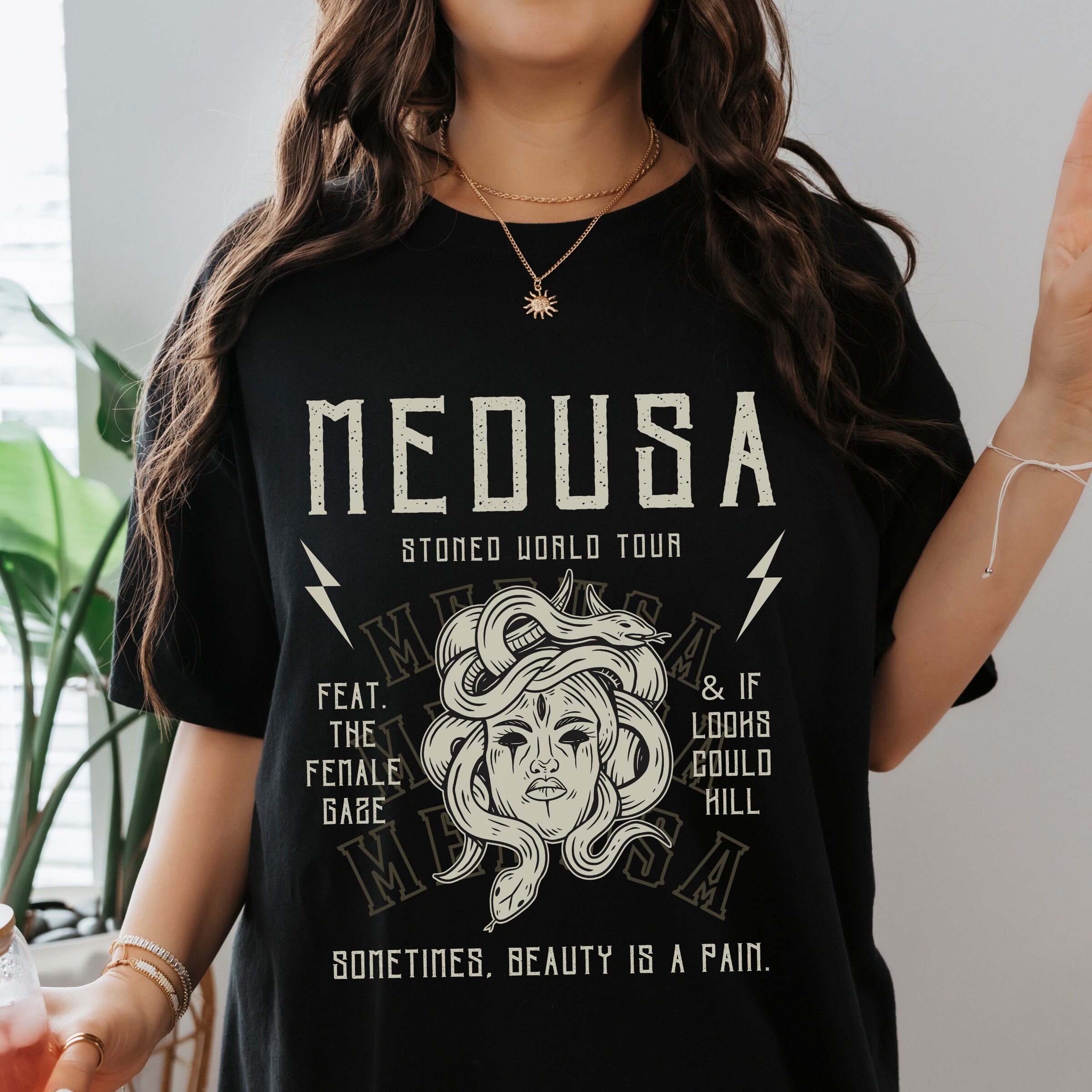 Medusa Shirt Vintage Band Tee Shirt Greek Apparel Light Academia Snake ...