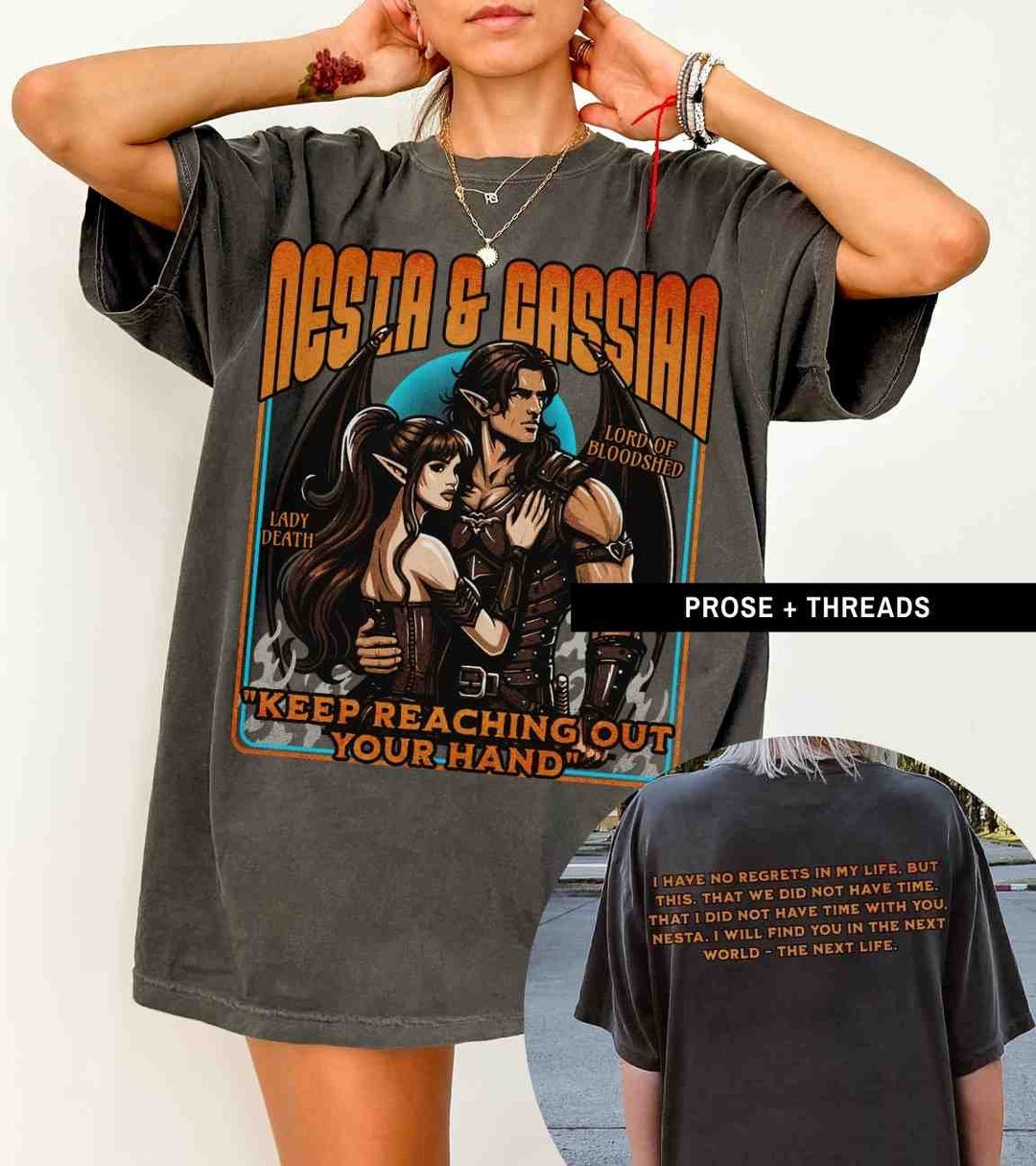 Nesta and Cassian ACOSF Shirt ACOTAR Shirt Sarah J Maas Merch Nesta ...