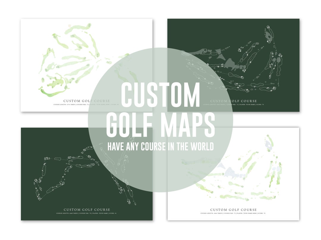 Custom Golf Course Map Digital Download - Etsy