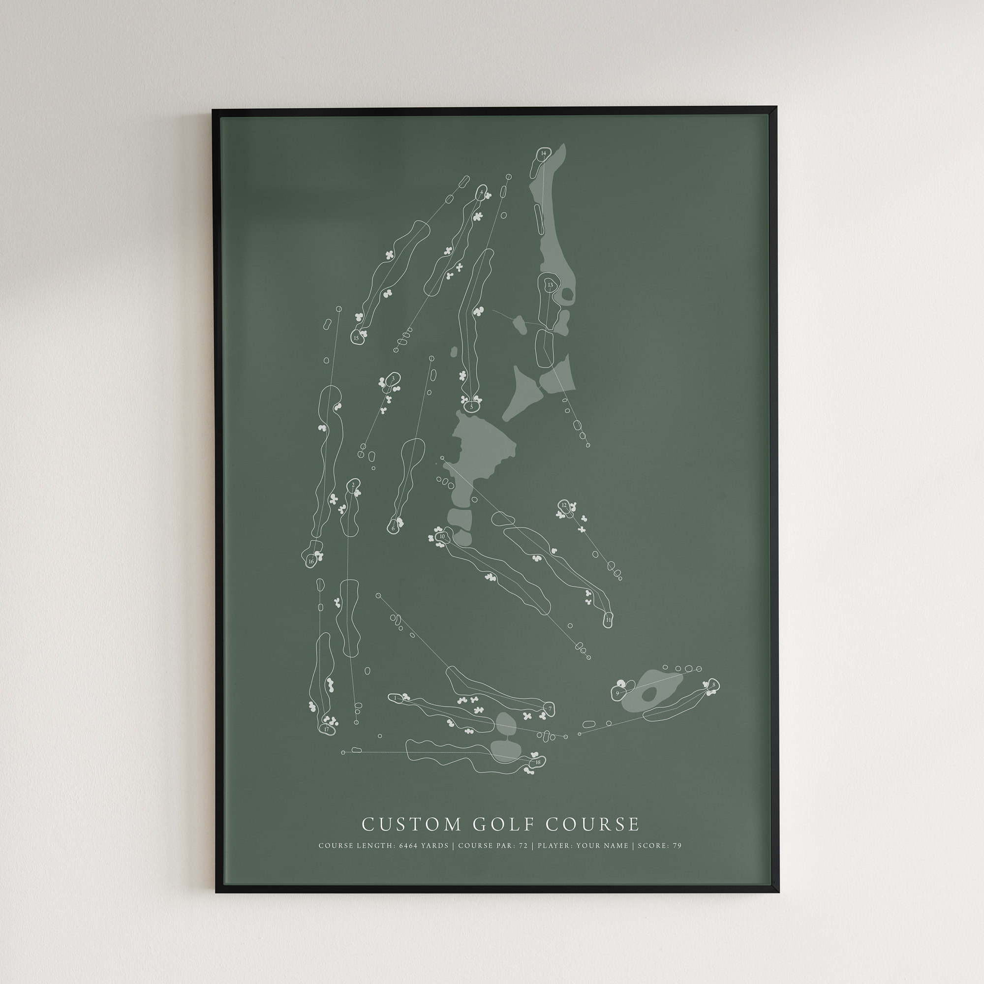 Custom Golf Course Map Digital Download - Etsy