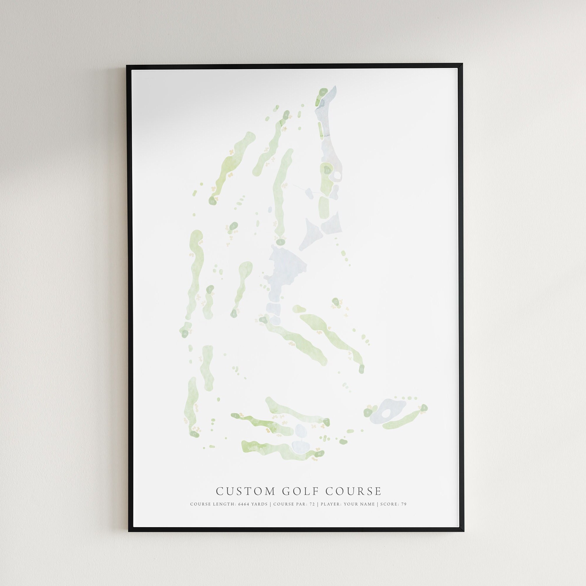 Custom Golf Course Map Digital Download - Etsy