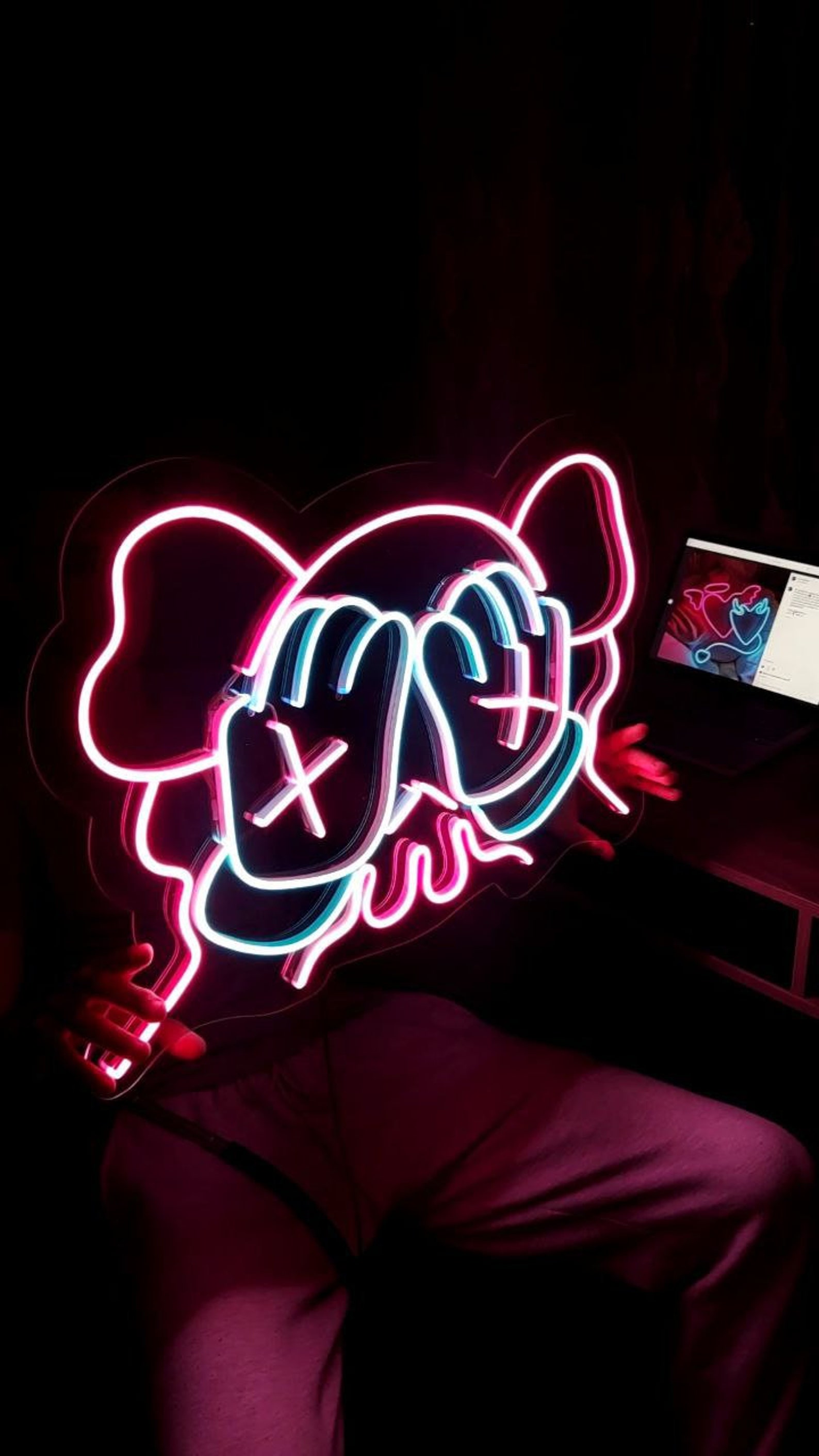 KAWS Neon Light, Kaws Decor, KAWS Inspired Neon Sign Modern Art LED ...