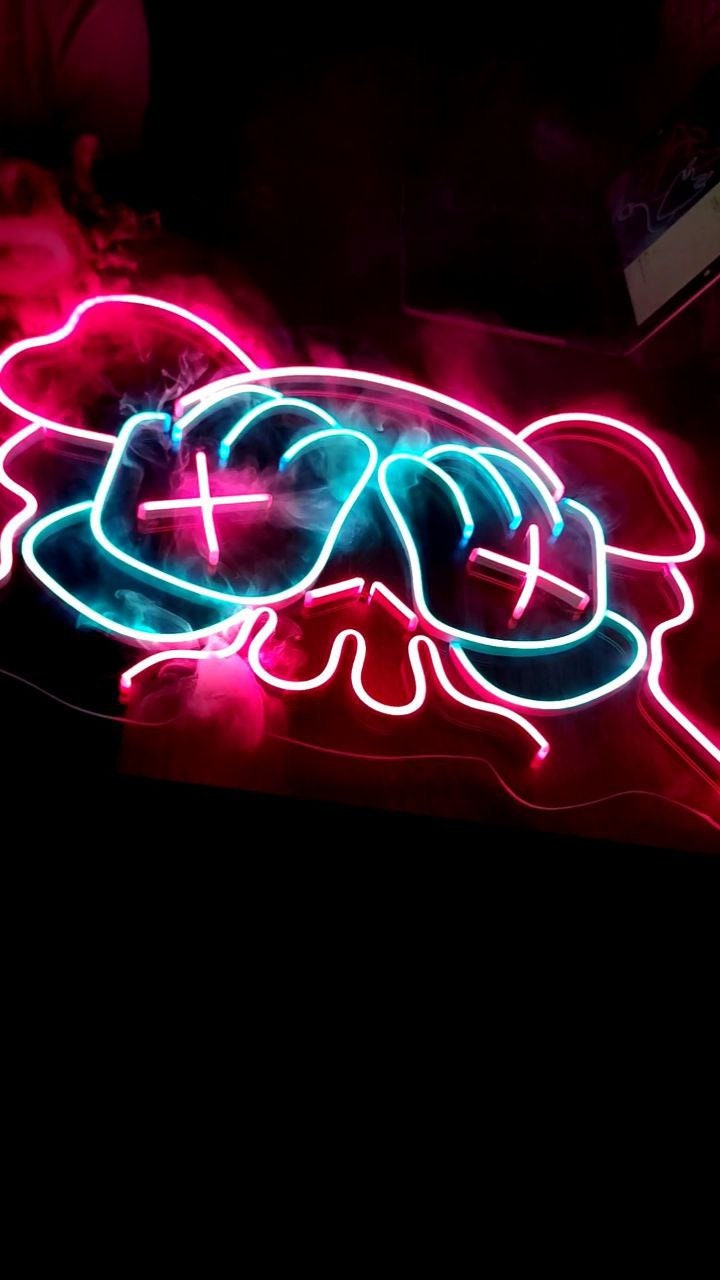 KAWS Neon Light, Kaws Decor, KAWS Inspired Neon Sign Modern Art LED ...