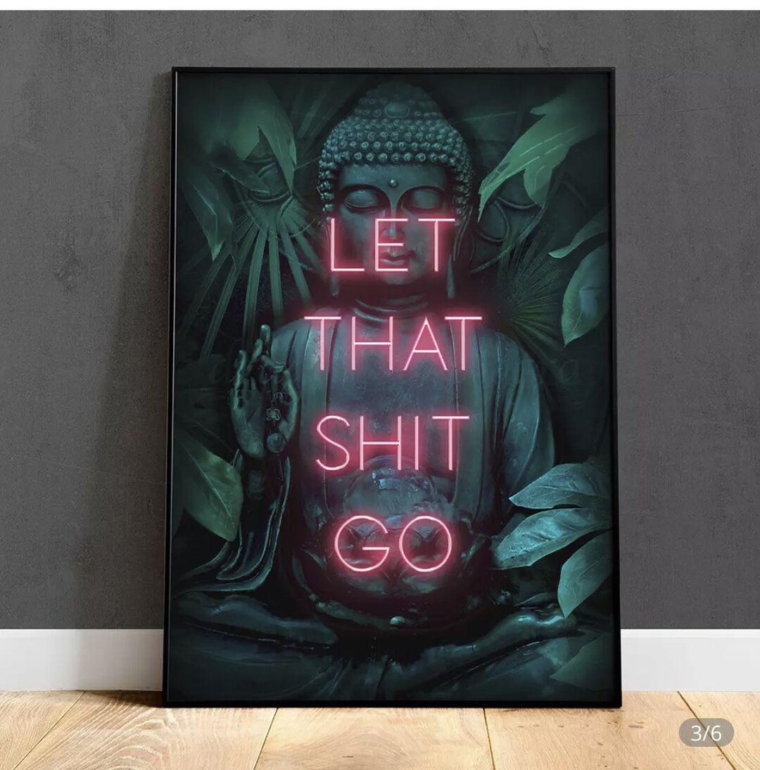 Funny Buddha LED Neon Sign: Zen Meditation Room Wall Art - Etsy
