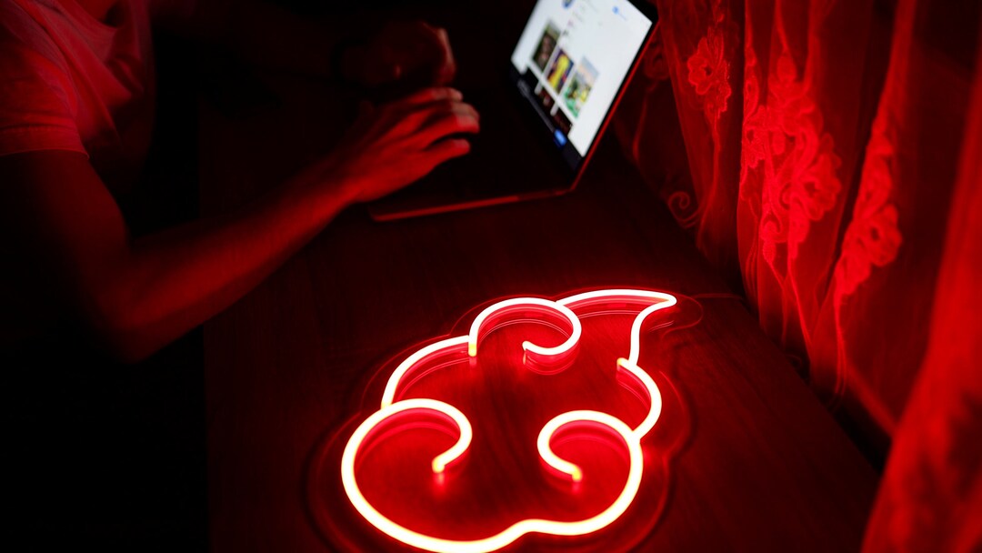 Akatsuki Inspired Naruto Neon Sign Handcrafted Anime Wall - Etsy