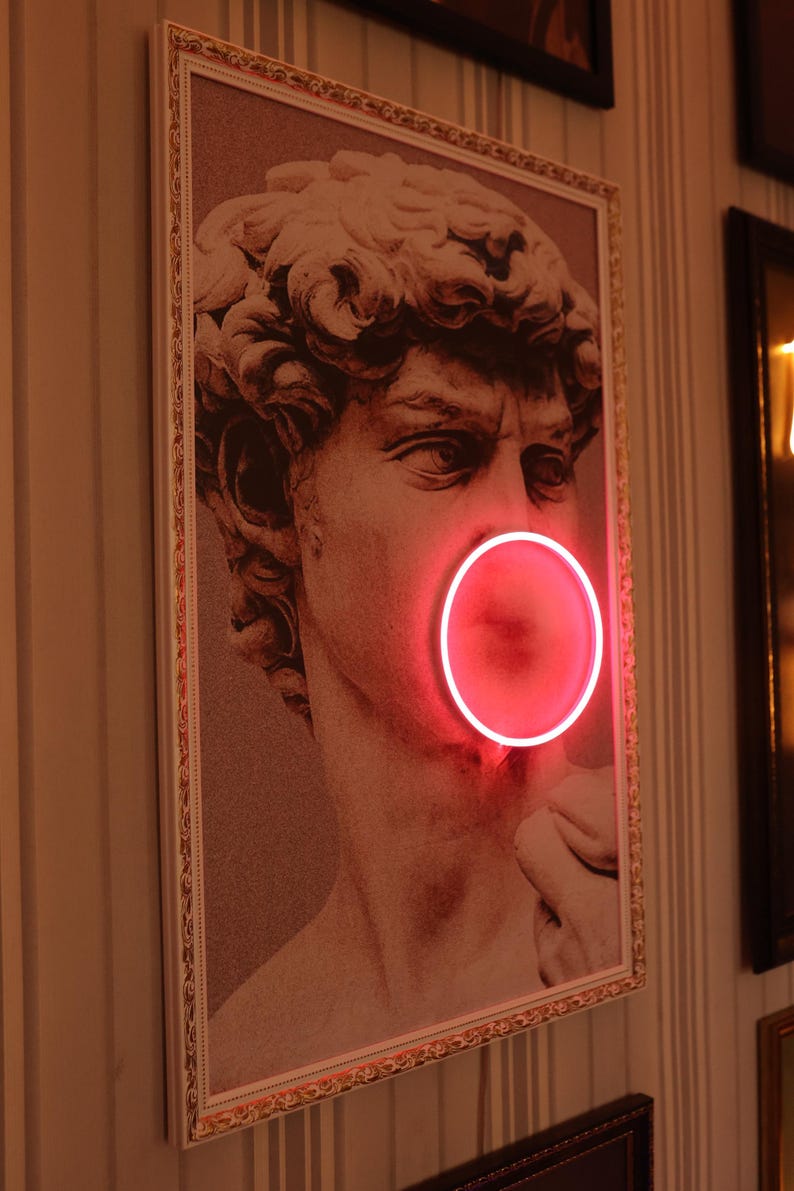 Pop Modern Neon Light Art Custom LED Wall Decor, Neon Portrait ...