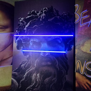 Neon NEPTUNE, Zeus, Poseidon, Neon Atmosphere, Wall Decor, Original ...