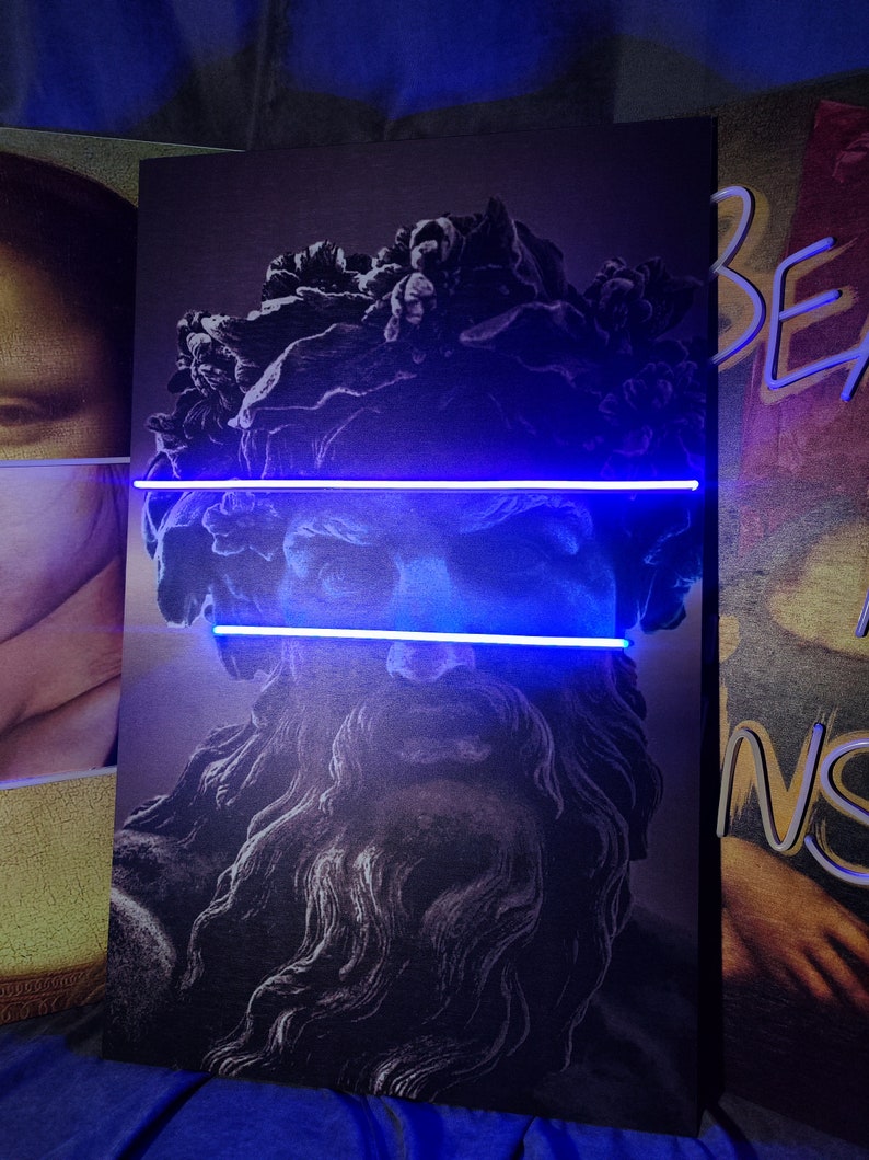 Neon NEPTUNE, Zeus, Poseidon, Neon Atmosphere, Wall Decor, Original ...
