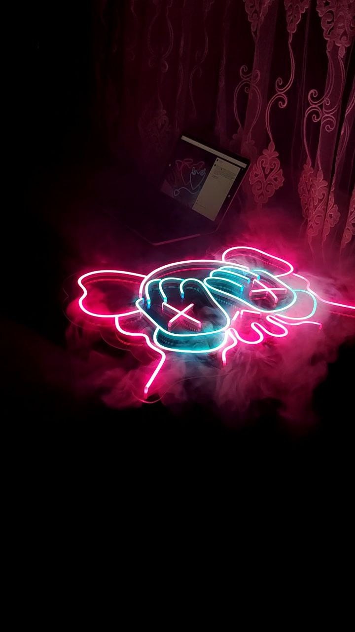 KAWS Neon Light, Kaws Decor, KAWS Inspired Neon Sign Modern Art LED ...