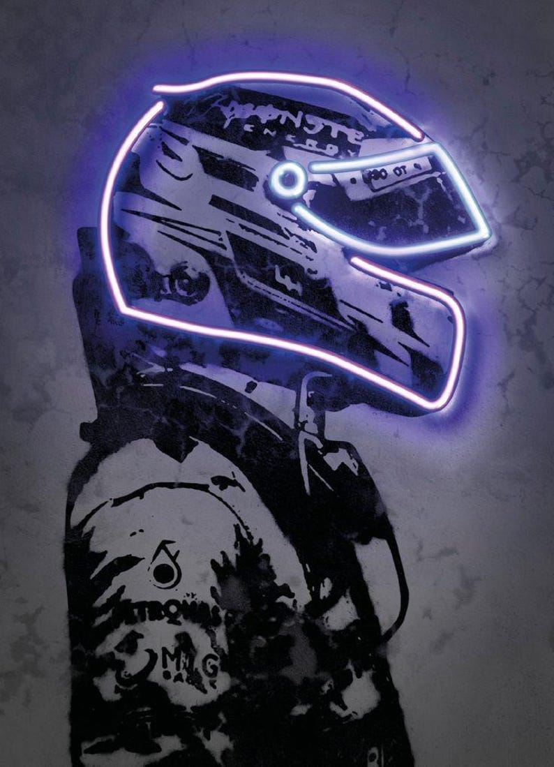 LED Racing Helmet Neon Art Prints: Gamer Room Decor (set of 2) - Etsy