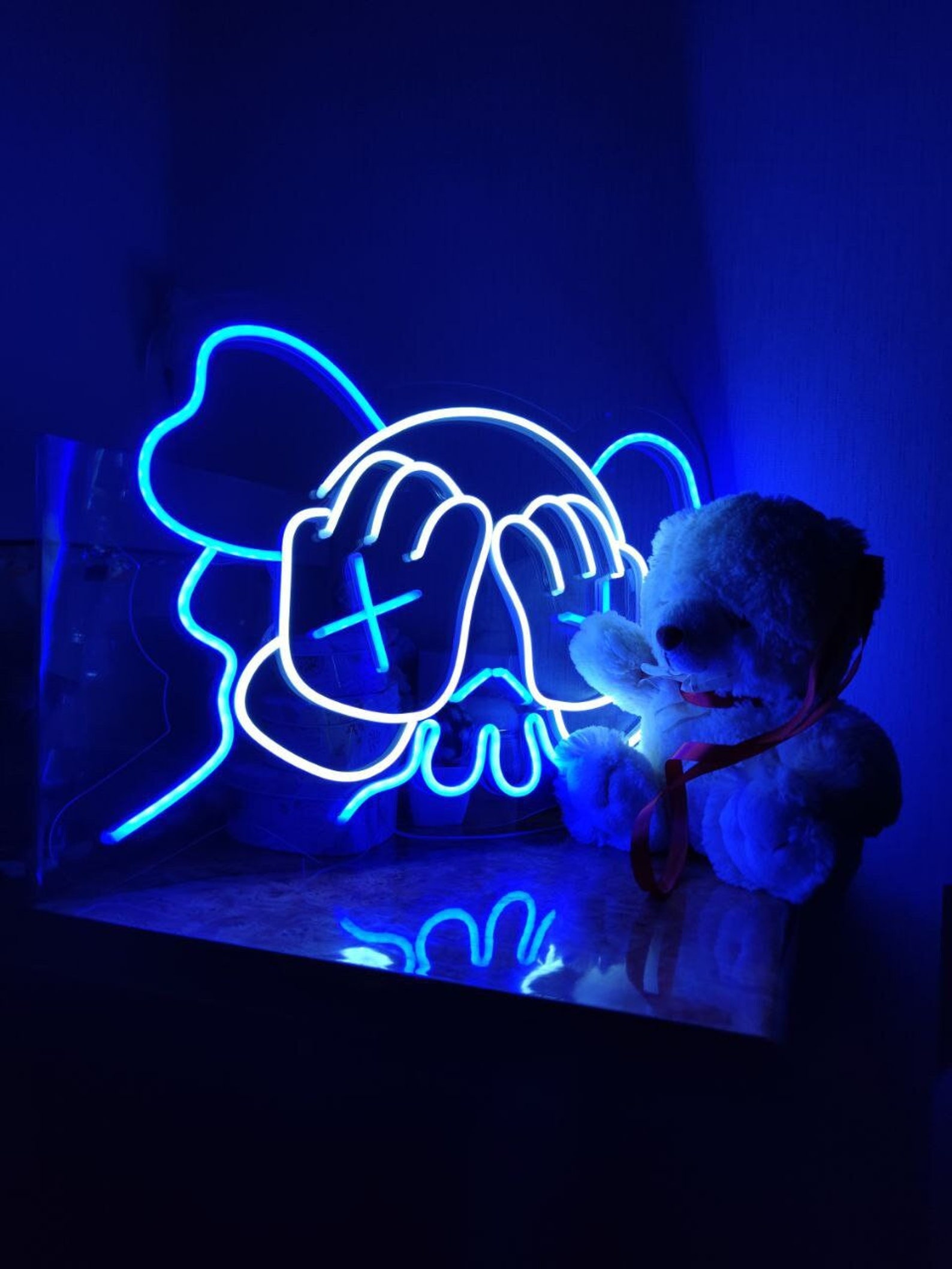 KAWS Neon Light, Kaws Decor, KAWS Inspired Neon Sign Modern Art LED ...