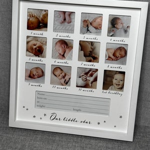 Baby's First Year Frame - Etsy