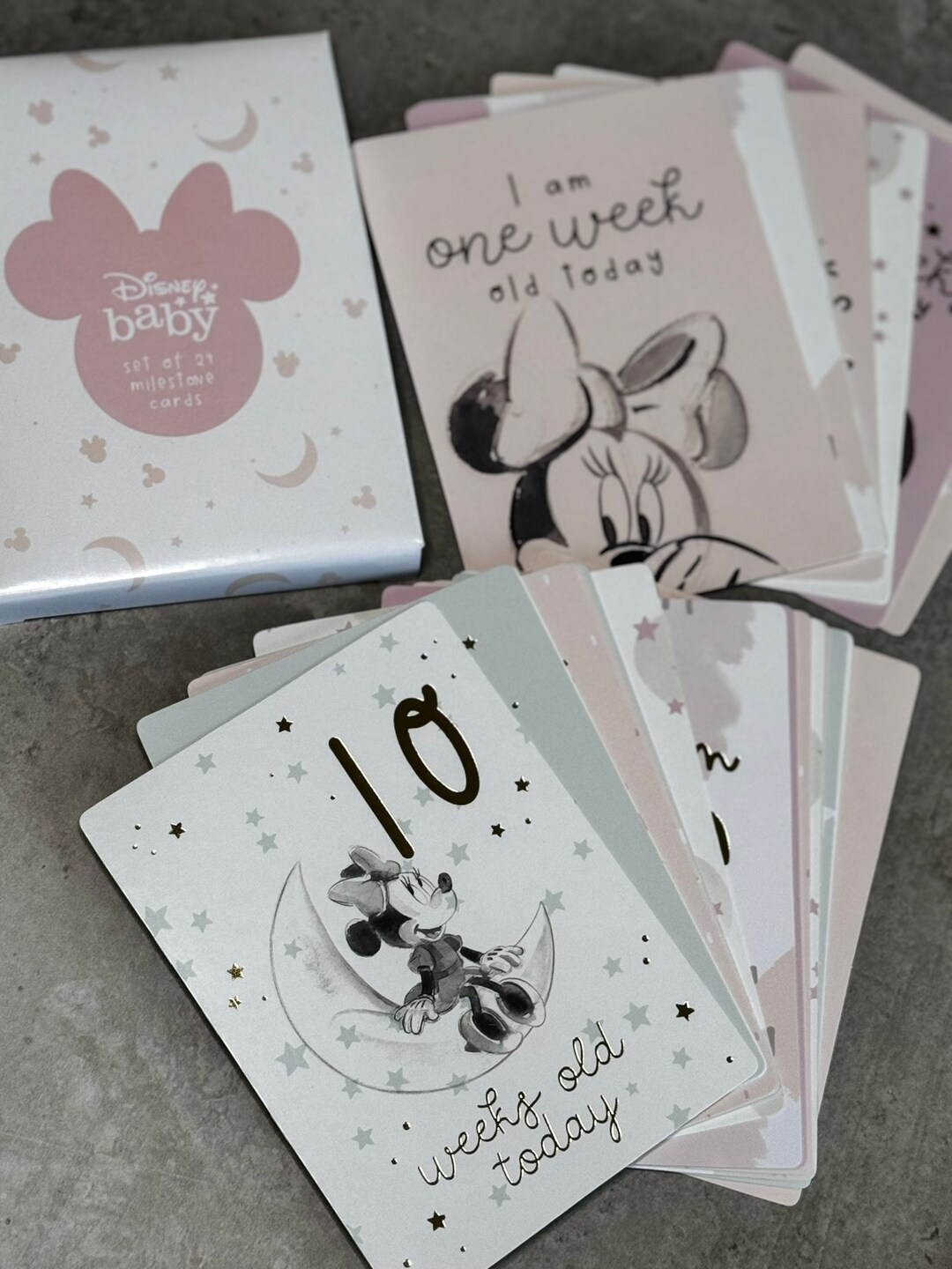 Disney Minnie Mouse 24 Baby Milestone Cards - Etsy