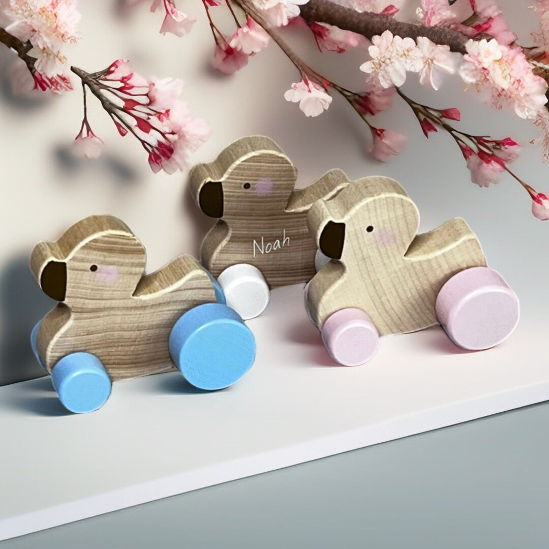 Personalised Wooden Push Duck - Etsy