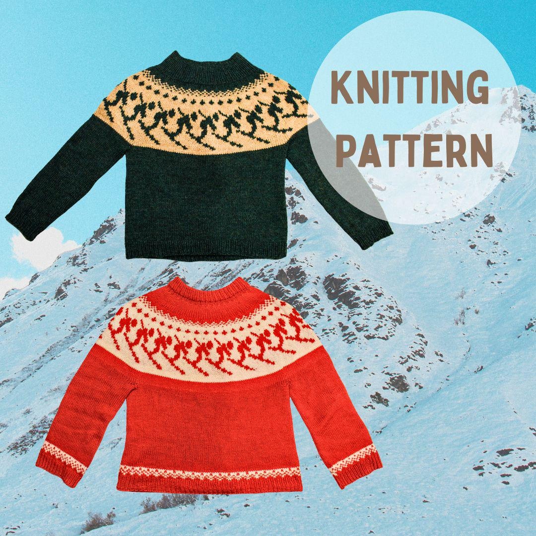 KNITTING PATTERN - Ski Ya Later Sweater - Etsy