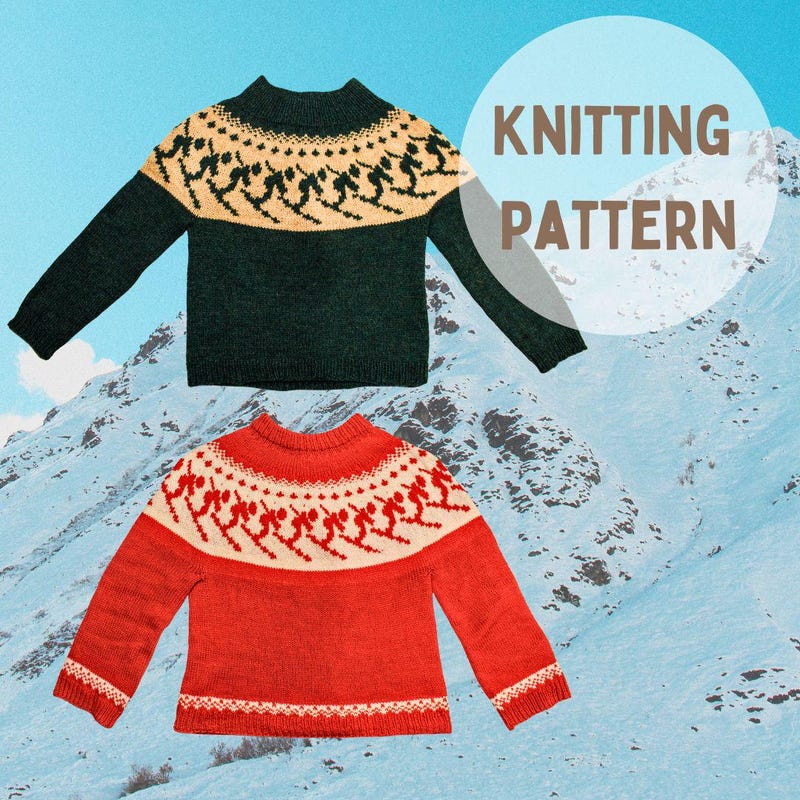 Skier Sweater Pattern - Etsy