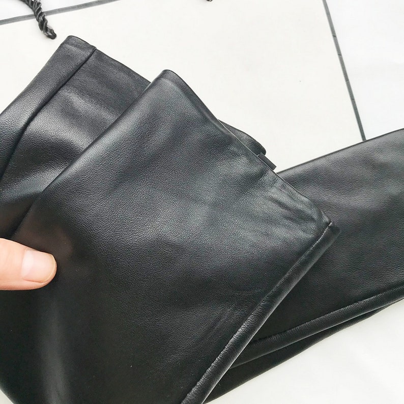 Custom Ladies Long Leather Gloves Handmade Opera Minimalist - Etsy