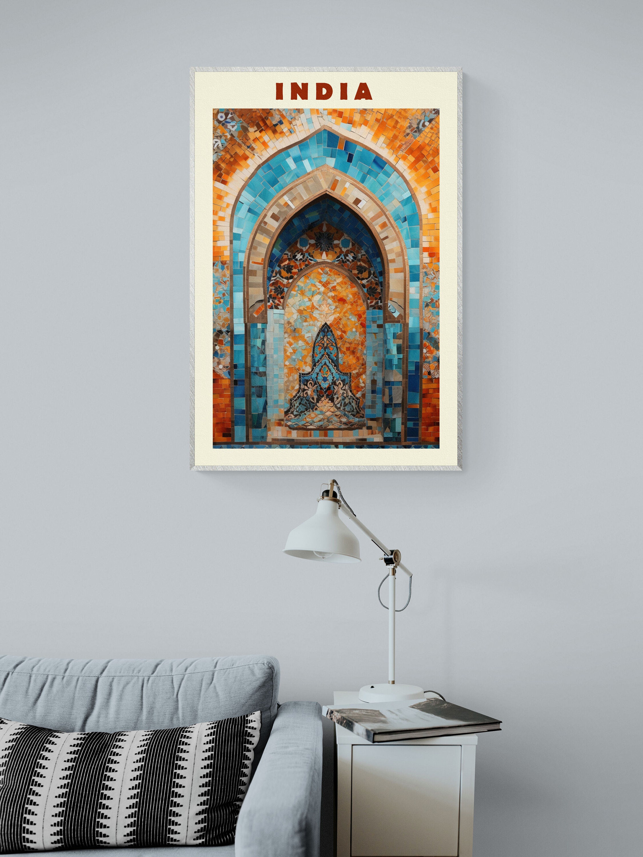 India Travel Poster India Art Print Indian Wall Art Colorful Wall Decor ...