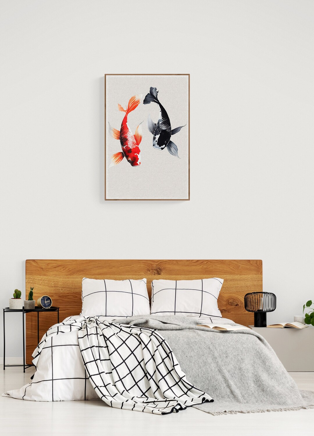 Koi Fish Watercolor Digital Prints Asian Art Print Over the Bed Print ...