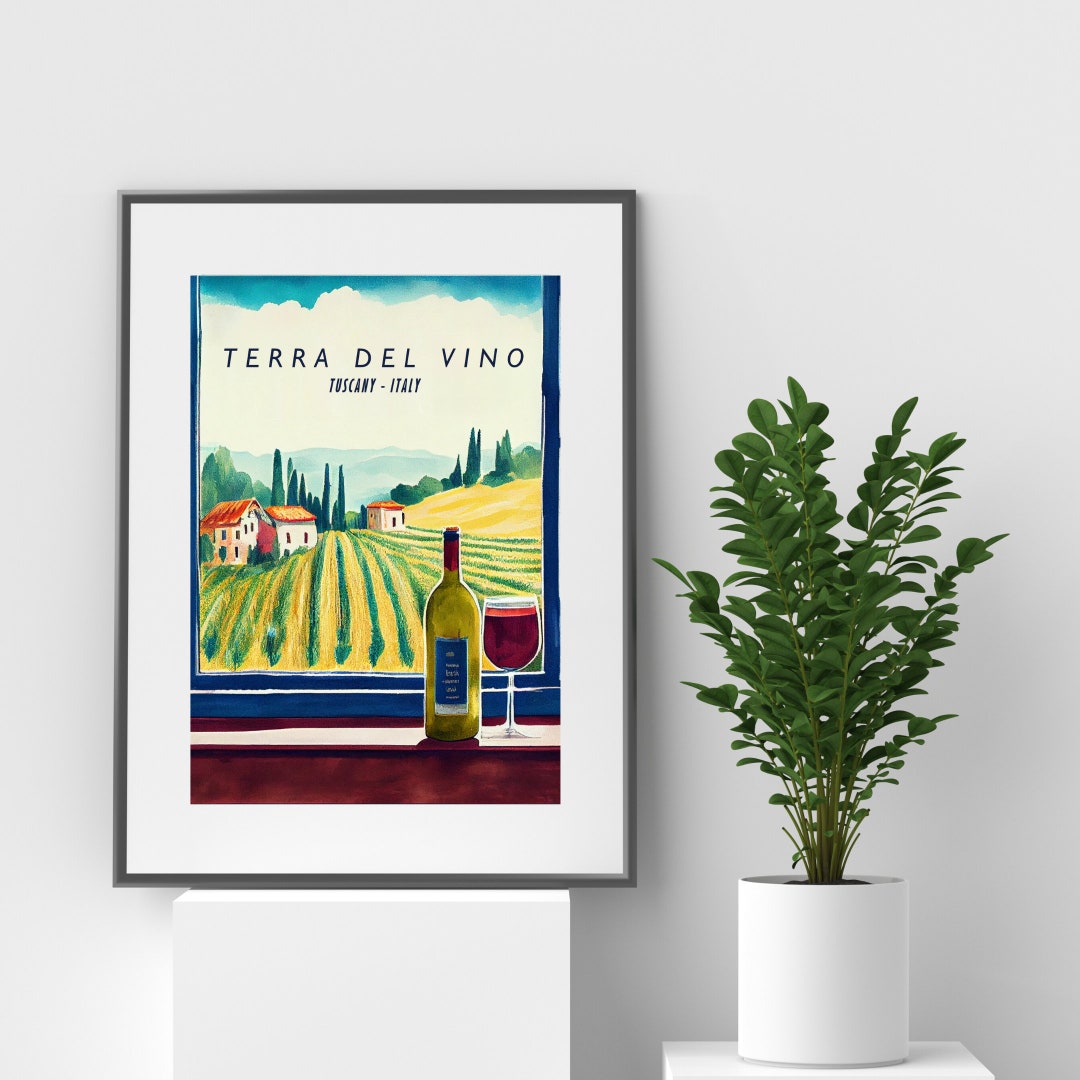 Tuscany Vintage Poster Digital Print Wine Lover's Collection Digital ...