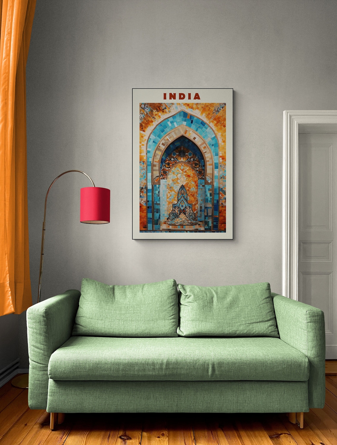 India Travel Poster India Art Print Indian Wall Art Colorful Wall Decor ...