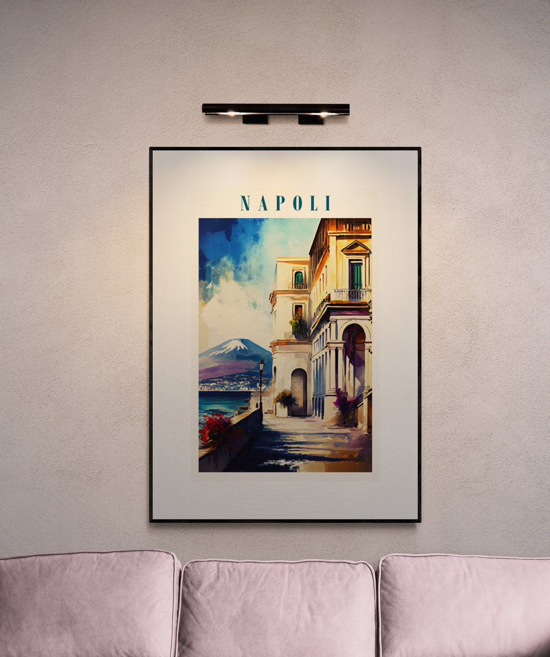 Napoli Vintage Cityscape Printable Art Travel Poster Italy Wall Decor ...