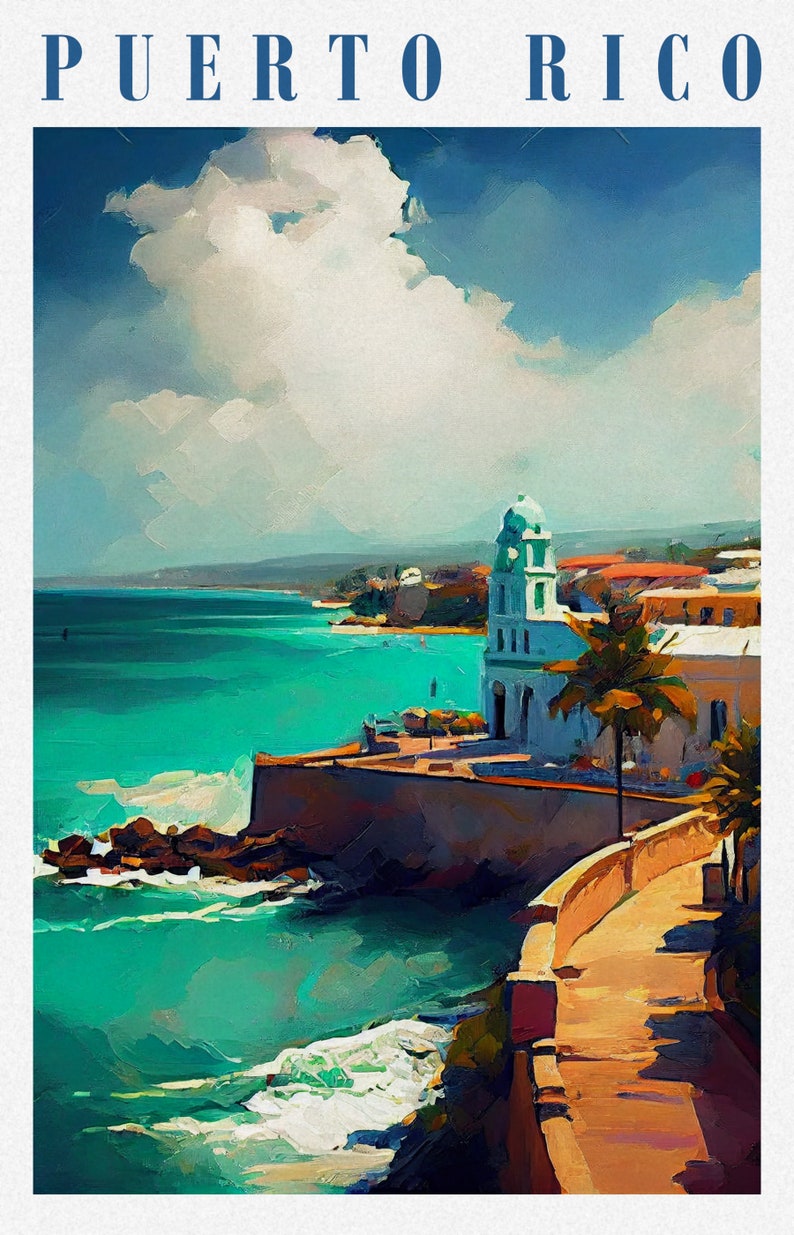 Digital Download Puerto Rico Art Print Perfect for Wall - Etsy