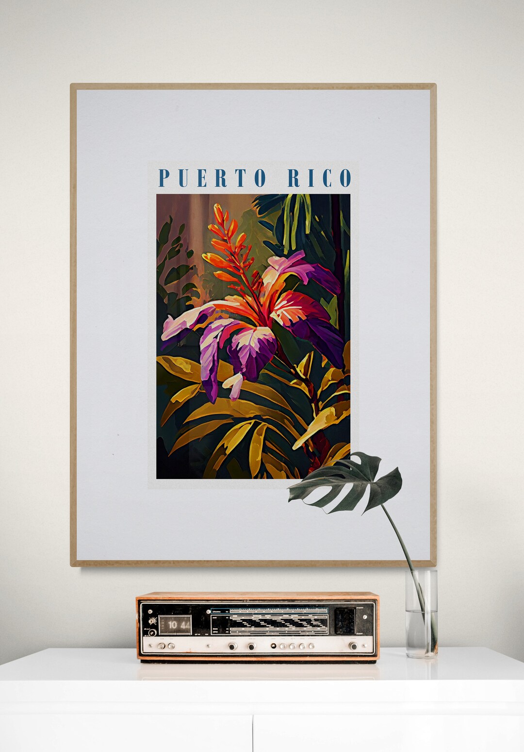 Digital Download Puerto Rico Art Print Flower Wall Decor Printable ...