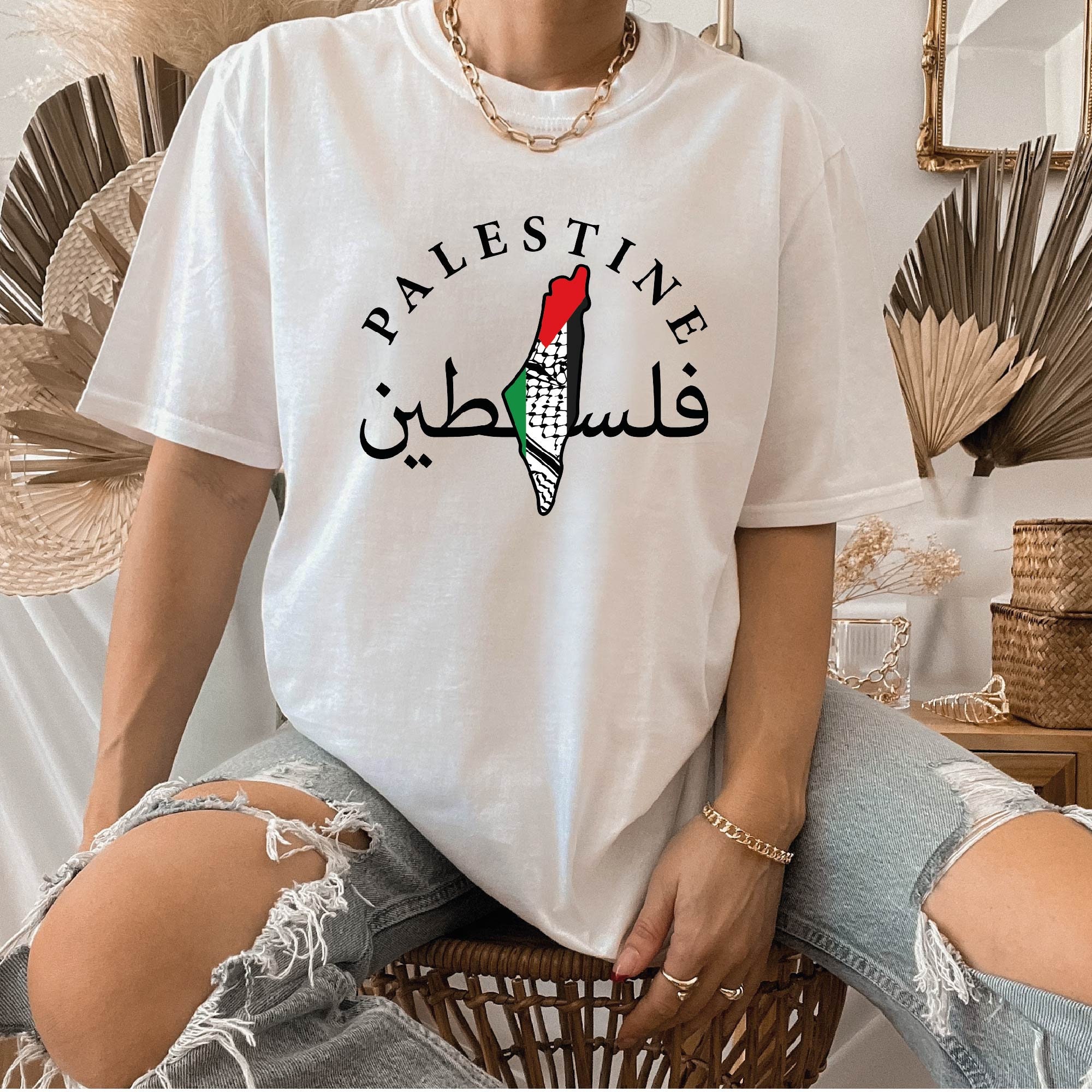 Free Palestine Shirt Womens Free Gaza Tee Human Rights T-shirt Freedom ...