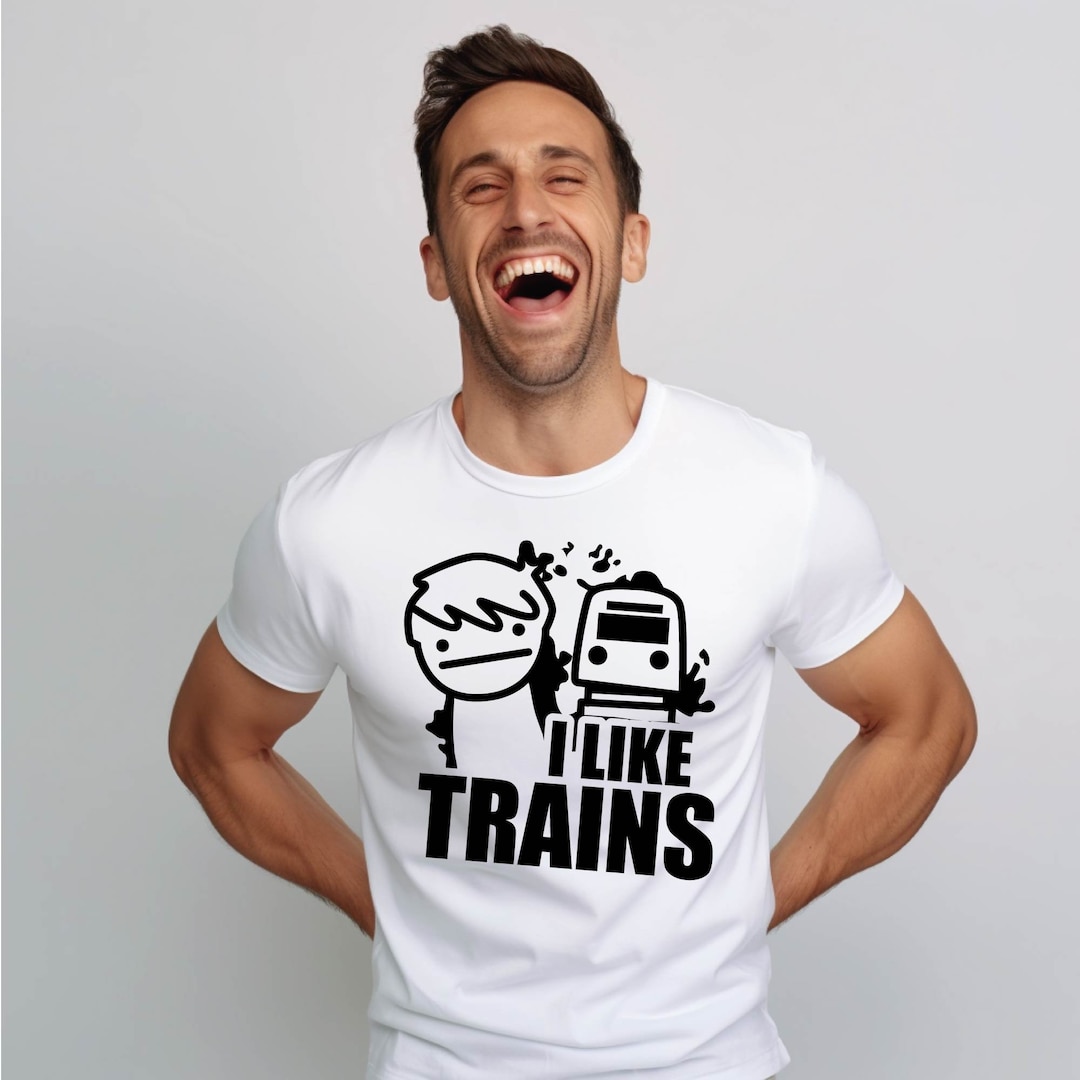 I Like Trains T-shirt Unisex Mens Womens Adult Top Funny Fancy Dress Costume Tumblr Swag Hip Hop ...