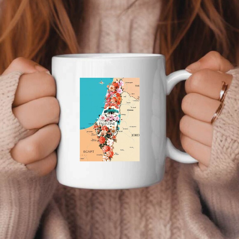 Free Palestine Map Mug Free Gaza Cup Freedom Mugs Protest Cups Equality ...