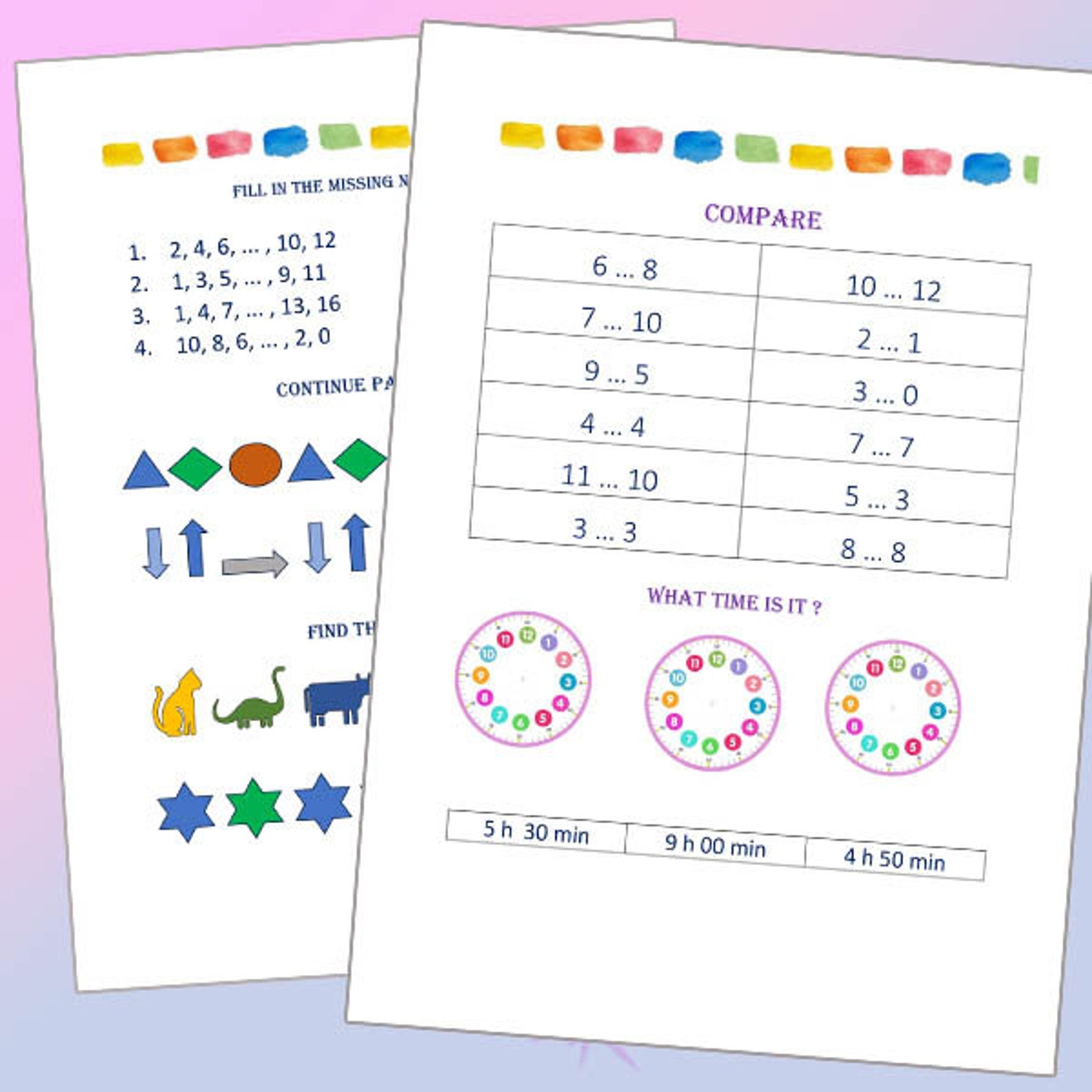 Printable Worksheets for Fun Learning, Ages 6-8. - Etsy