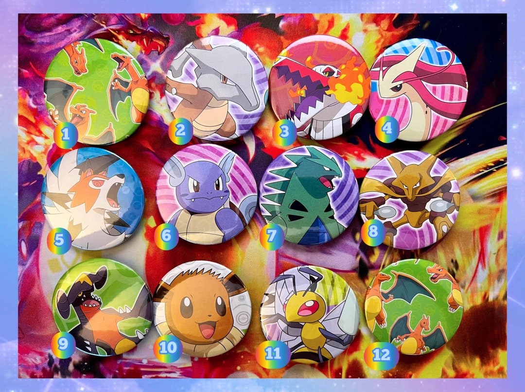 Poke-pins Laminated 2.25'' Game Character Pins - Etsy
