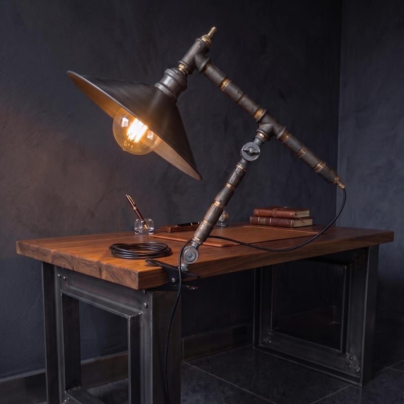Vintage Desk Clamp Light - Etsy