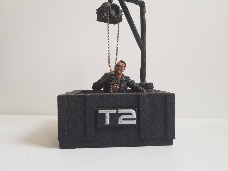 TERMINATOR 2 Light up Diorama, Desk Art, One of A Kind, Handmade in the ...