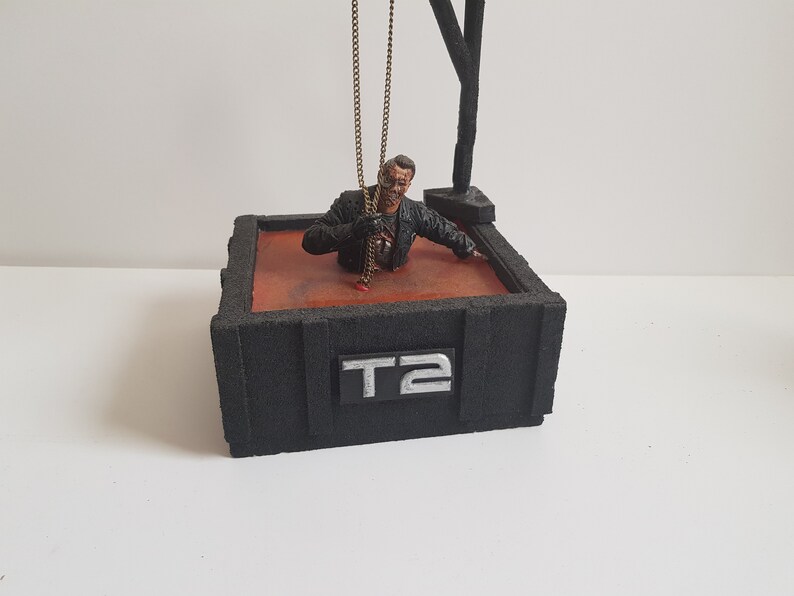 TERMINATOR 2 Light up Diorama, Desk Art, One of A Kind, Handmade in the ...