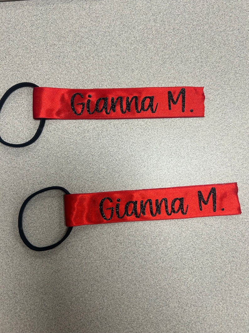 Pom Pom Name Tags | Set of 2, Cheer Name Tags - Etsy