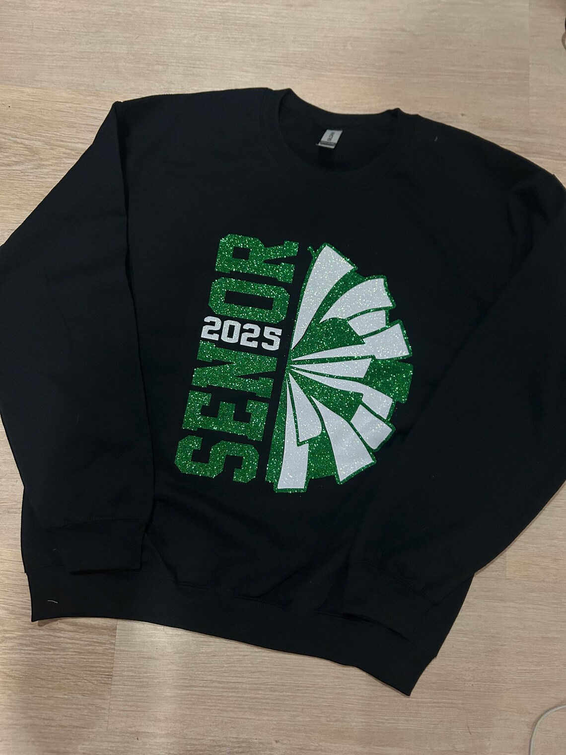 Custom Glitter Senior Cheer Sweatshirt | Cheer Tshirts | Cheerleading ...