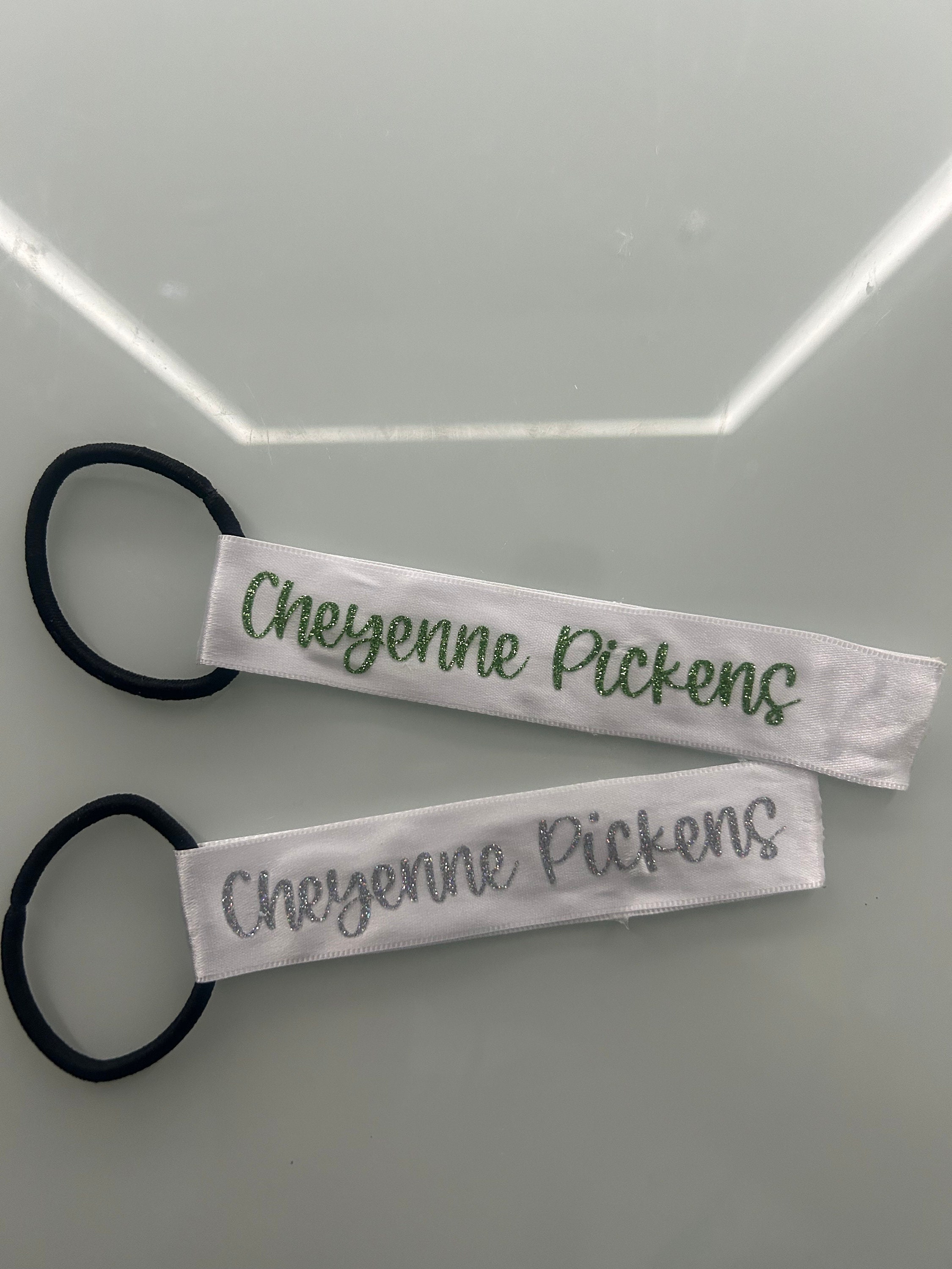Pom Pom Name Tags | Set of 2, Cheer Name Tags - Etsy